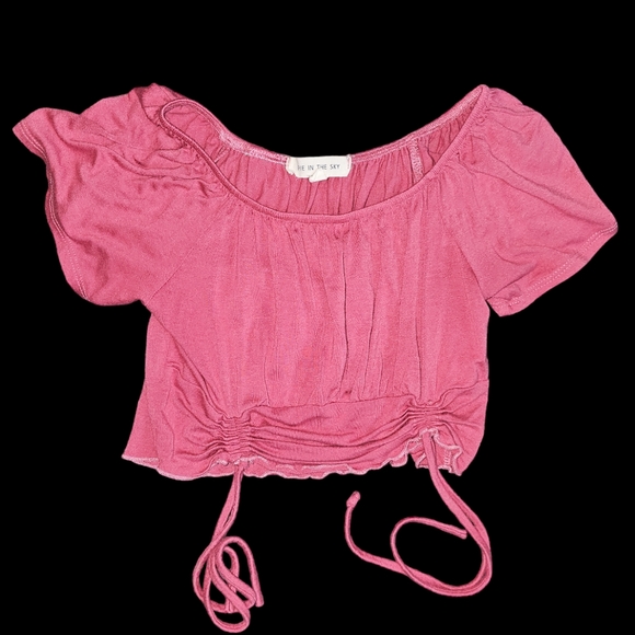 pie in the sky | Tops | Scrunched Cropped Top | Poshmark